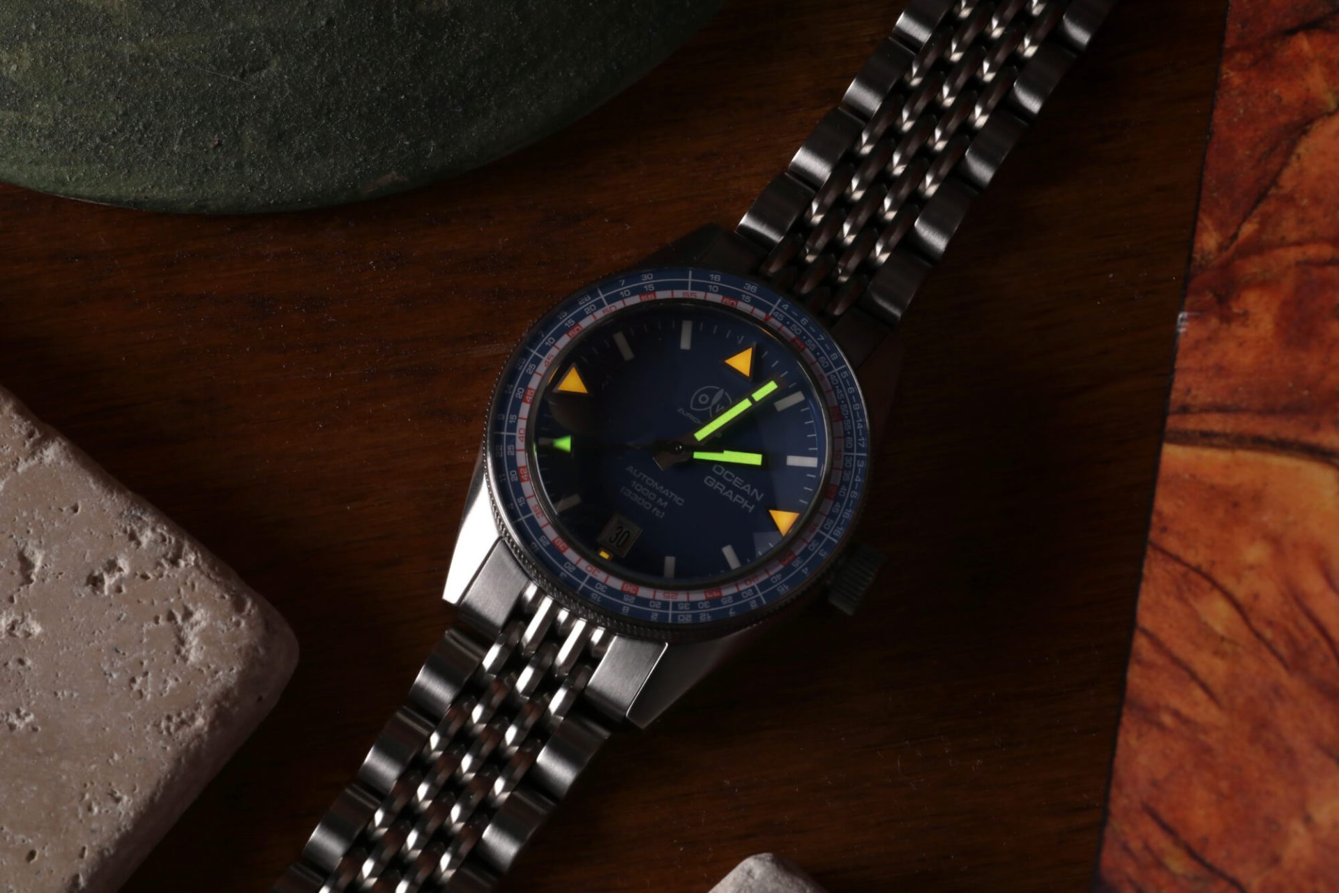 Ollech & Wajs Ocean Graph Review 39.5mm - Watch Clicker